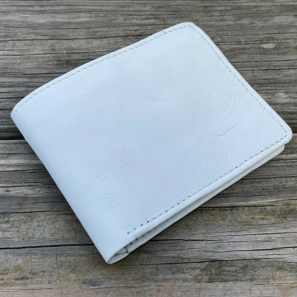 Hand Crafted | Bags | White Card Holder Handmade Bifold Men Wallet ...